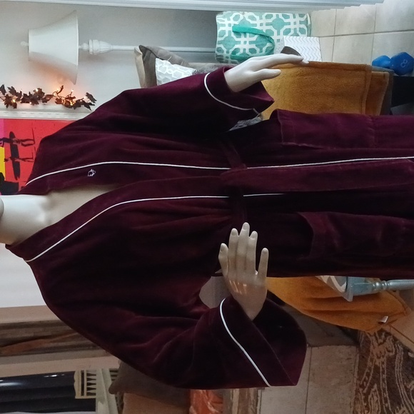 Dior | Intimates & Sleepwear | Christian Dior Burgundy Velvet Vintage ...